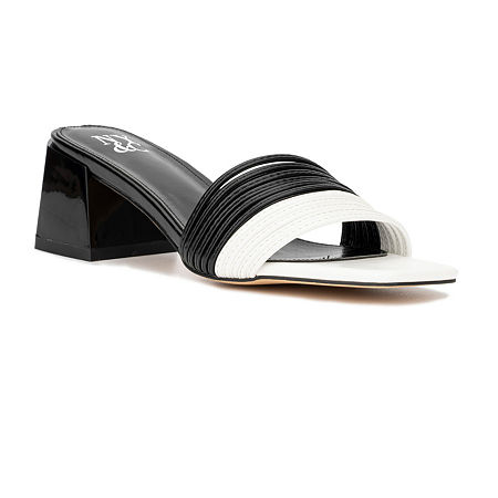 Click here for New York & Company Hera Womens Square Mules  10 Me... prices