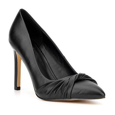 New York & Company Moniques Womens Pointed Closed Toe Stiletto Heel Pumps  10 Medium  Black