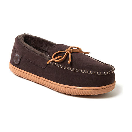 Click here for Dearfoams Mens Moccasin Slippers  8  Beige prices