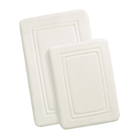 Truly Calm Antimicrobial Memory Foam 2-Pc. Bath Rug Set - Natural