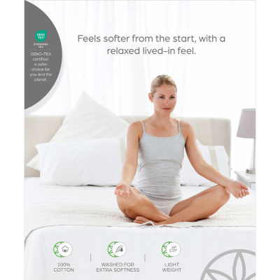 Gaiam® Relax 100% Cotton Garment Washed Ribbed 3pc Comforter Set - JCPenney