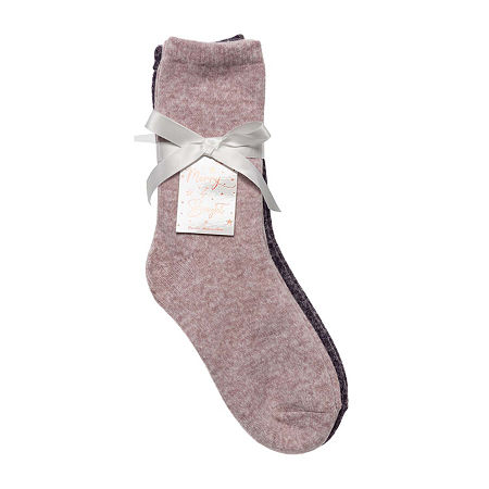 Click here for Luxury Cozy Wide Welt Womens 2 Pair Crew Socks  9-... prices