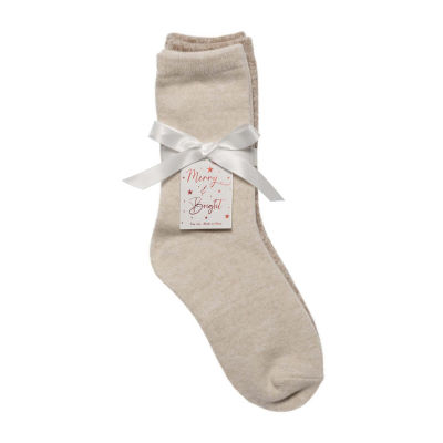 Luxury Cozy Wide Welt 2 Pair Crew Socks Womens - JCPenney