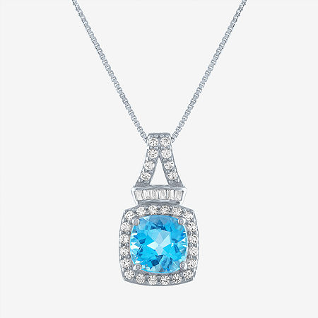 Click here for Womens Genuine Blue Topaz Sterling Silver 18 Inch... prices