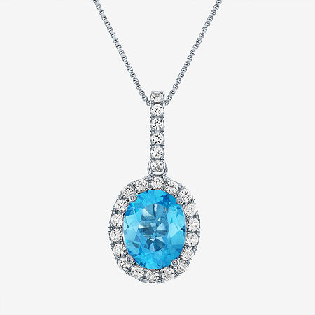 Click here for Womens Genuine Blue Topaz Sterling Silver 18 Inch... prices