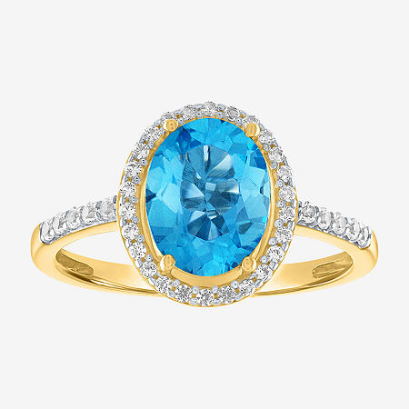 Click here for Womens Genuine Blue Topaz 10K Gold Cocktail Ring... prices