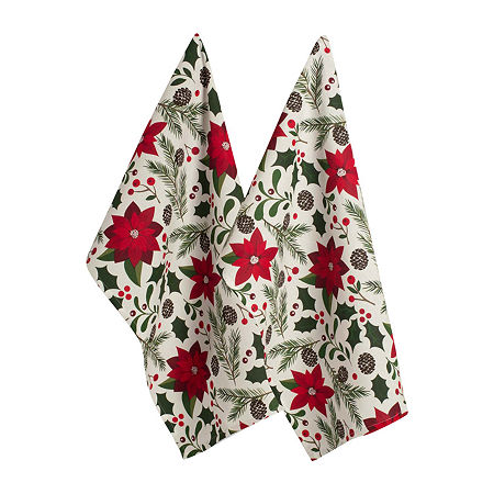 Design Imports Woodland Christmas Dishtowel Set - Off-white