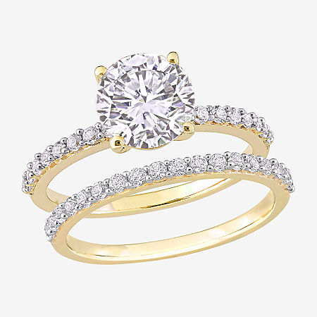 Click here for Womens Lab Created White Sapphire 10K Gold Round S... prices
