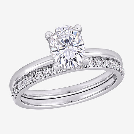 Click here for Womens Lab Created White Sapphire 10K White Gold O... prices