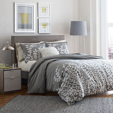 Click here for City Scene Duvet Cover Set  One Size  Gray prices