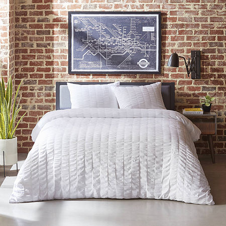Click here for City Scene Duvet Cover Set  One Size  White prices