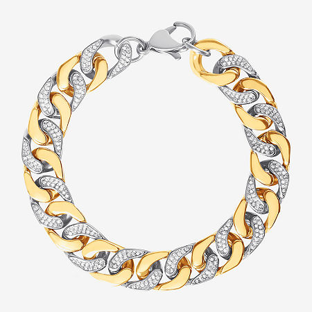 Click here for Mens Stainless Steel 9 Inch Curb Chain Bracelet  O... prices