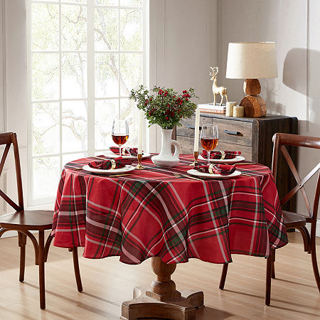 Click here for Elrene Home Fashions Pocono Plaid Holiday 70 Round... prices