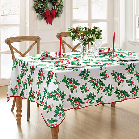 Click here for Elrene Classic Holly Scallop Border Rectangle Tabl... prices