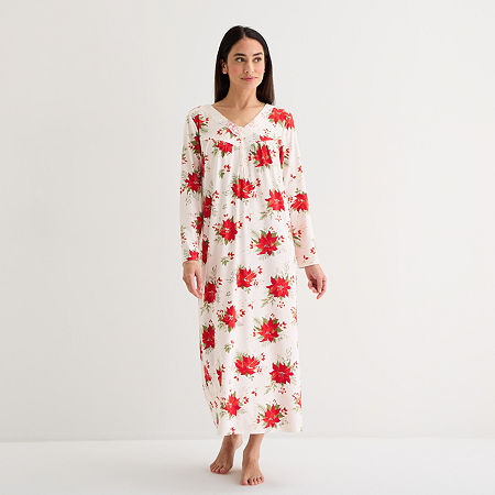 Click here for Adonna Womens V Neck Long Sleeve Nightgown  Petite... prices