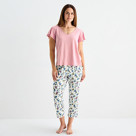 Click here for Liz Claiborne Womens V-Neck Short Sleeve 2-pc. Paj... prices
