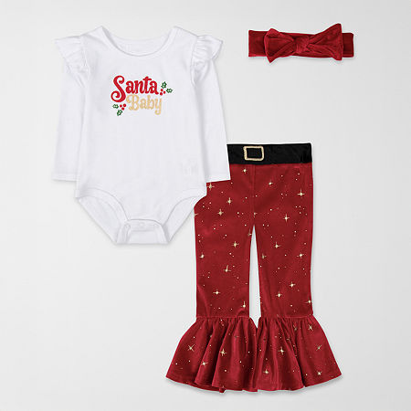 Click here for Baby Essentials Santa Baby Baby Girls 2-pc. Pant S... prices