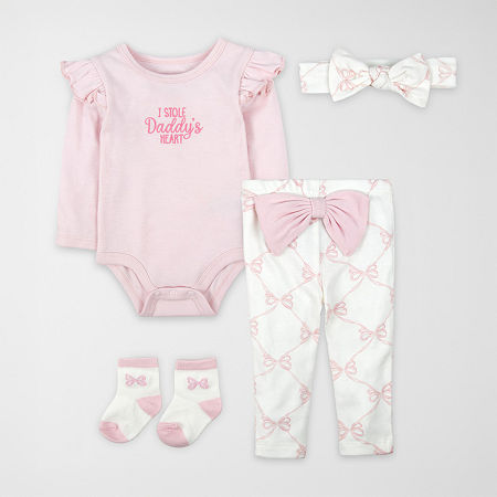 Click here for Baby Essentials Baby Girls 2-pc. Pant Set  6 Month... prices