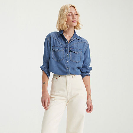 Levis Womens Denim Bustier Button-Front Dress - Upper East Side