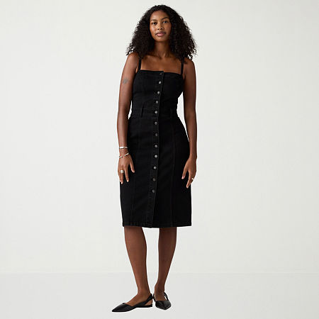 Levis Womens Denim Bustier Button-Front Dress - Ladies Night