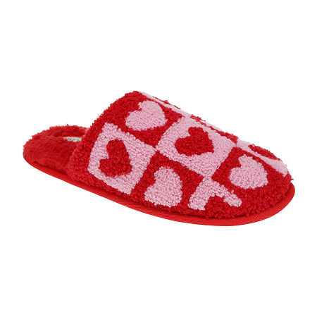 Click here for HONEYDEW Plush Heart Scuff Womens Memory Foam Slip... prices