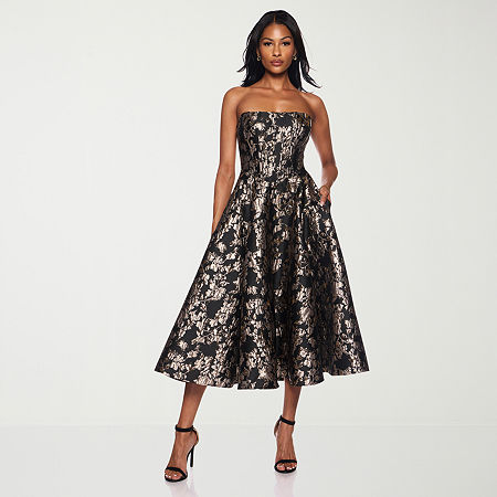 Click here for Premier Amour Womens Floral Midi Fit + Flare Dress... prices