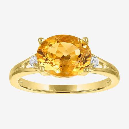 Click here for Womens Genuine Yellow Citrine 14K Gold Over Silver... prices