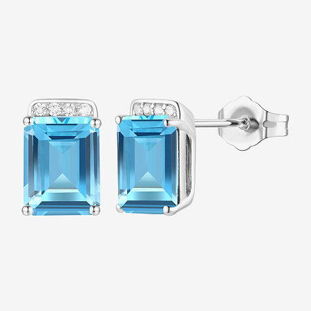 Click here for Gemstone Sterling Silver 9mm Stud Earrings  One Si... prices