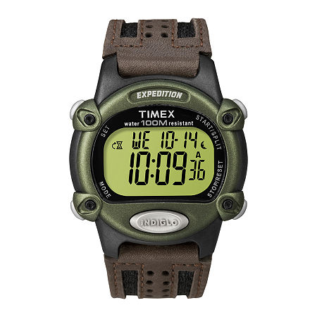 Click here for Timex Expedition Mens Brown Leather Strap Digital... prices