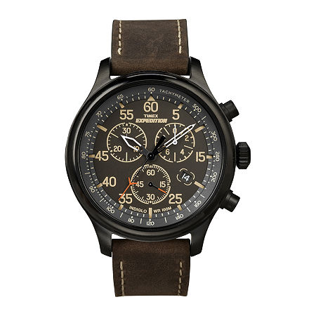 Click here for Timex Expedition Mens Brown Leather Strap Chronogr... prices