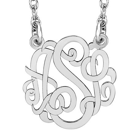 Click here for Personalized 10mm Script Monogram Initial Pendant... prices
