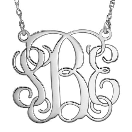 Click here for Personalized 30mm Vine Monogram Necklace  One Size... prices
