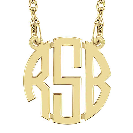 Click here for Personalized 10mm Block Monogram Necklace  One Siz... prices