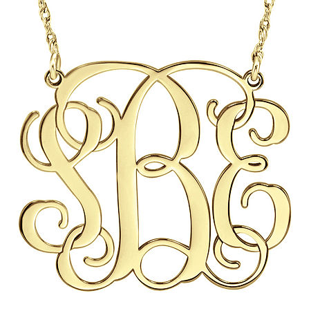 Click here for Personalized 30mm Vine Monogram Necklace  One Size... prices