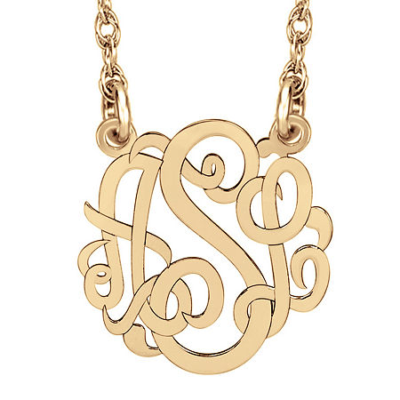 Click here for Personalized 10mm Script Monogram Initial Pendant... prices