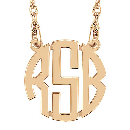 Click here for Personalized 10mm Block Monogram Necklace  One Siz... prices