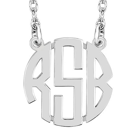 Click here for Personalized 10mm Block Monogram Necklace  One Siz... prices