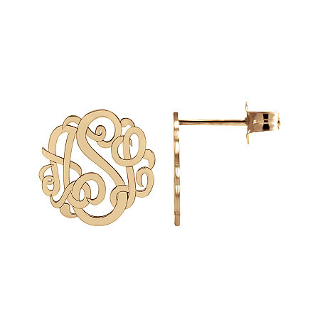 Click here for Personalized 10mm Script Monogram Earrings  One Si... prices