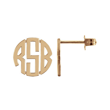 Click here for Personalized 10mm Block Monogram Earrings  One Siz... prices