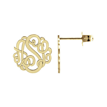Click here for Personalized 10mm Script Monogram Earrings  One Si... prices
