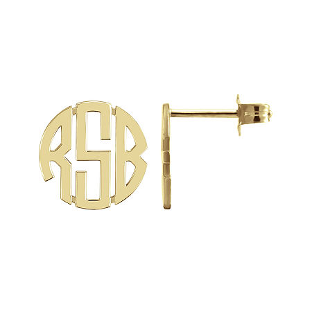 Click here for Personalized 10mm Block Monogram Earrings  One Siz... prices