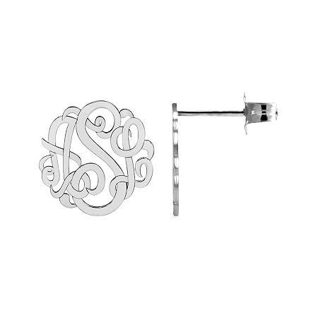 Click here for Personalized 10mm Script Monogram Earrings  One Si... prices