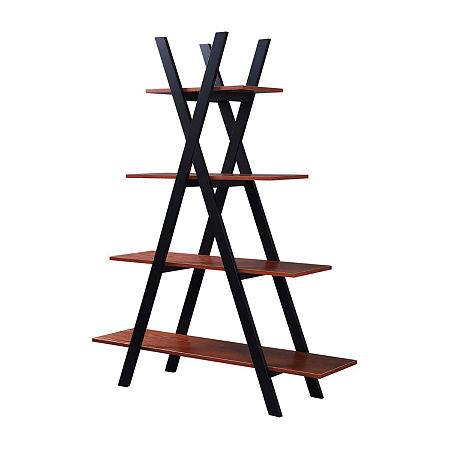 Click here for Oxford 4-Shelf Bookcase  One Size  Red prices