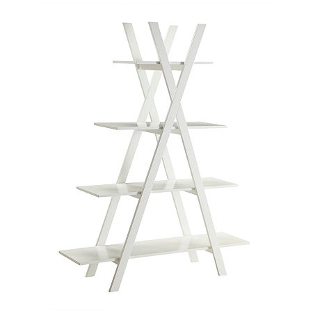 Convenience Concepts 45.75 Medium Density Fiberboard (Mdf) Oxford a Frame Bookshelf - White