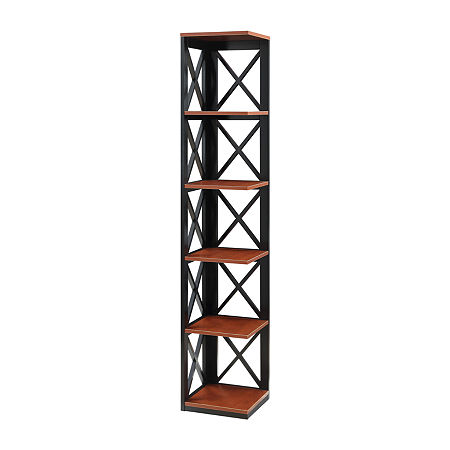 Oxford 5 Tier Corner Bookcase - Red