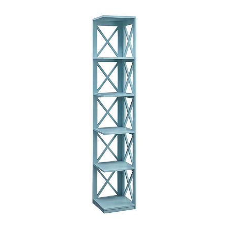 Click here for Oxford 5-Shelf Corner Bookcase  One Size  Blue prices