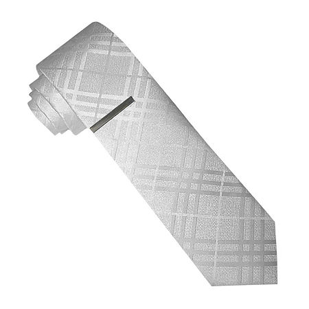 Click here for J. Ferrar Solid Tie Set  One Size  White prices