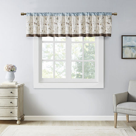 Click here for Madison Park Belle Embroidered Rod Pocket Tailored... prices