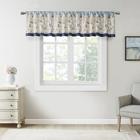 Click here for Madison Park Belle Embroidered Rod Pocket Valance... prices