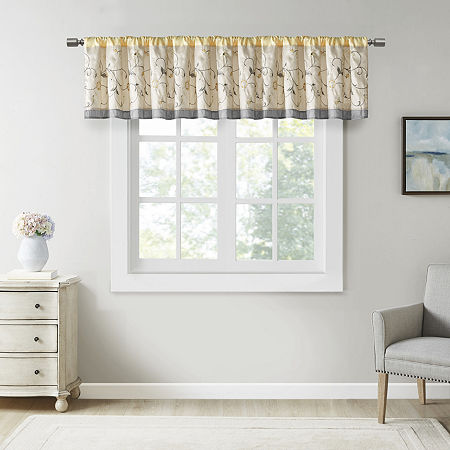 Click here for Madison Park Belle Embroidered Rod Pocket Tailored... prices